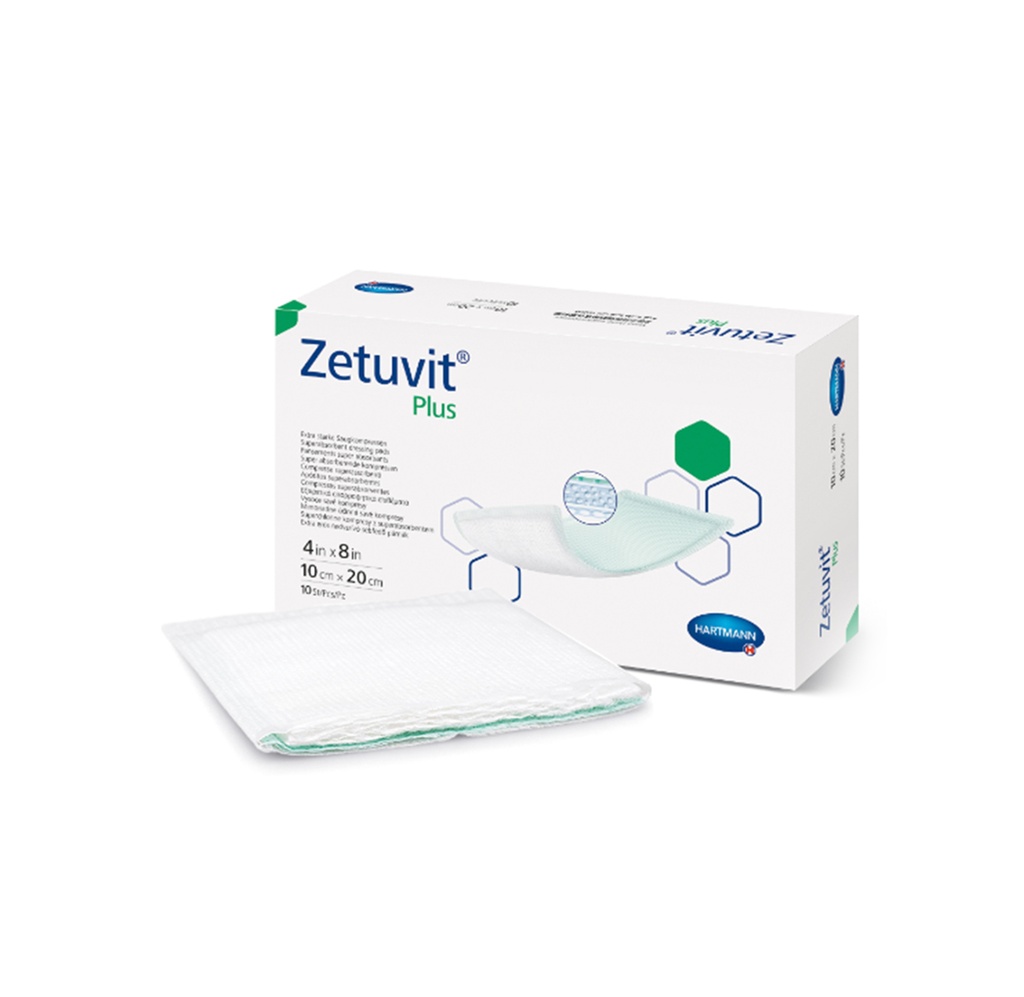 Hartmann Zetuvit Plus Super Absorbent Dressing, 4"x8" | Core GPO
